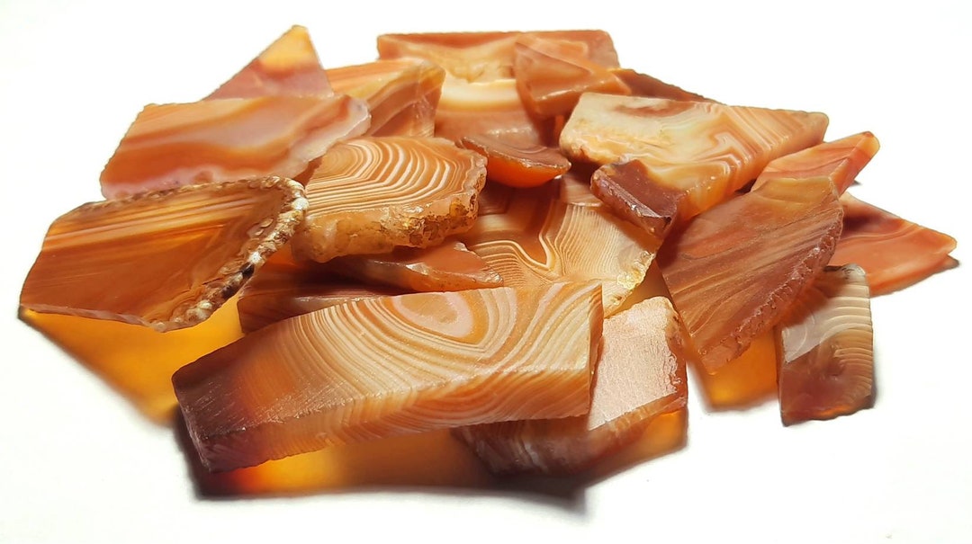 Red Banded Onyx Rough Gemstone:dyed Onyx Slice,unpolished Onyx Rock,raw ...