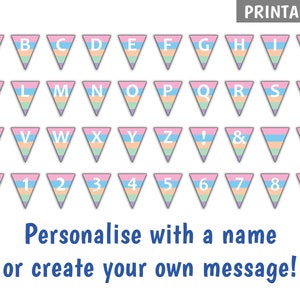 PRINTABLE Birthday Bunting, Make Your Own Personalised Birthday Banner ...