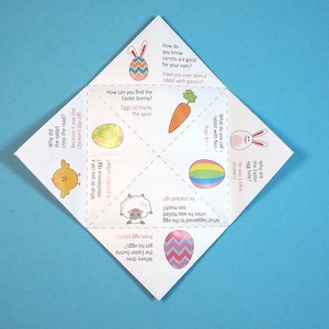 Easter Joke Tellers (fortune Teller, Cootie Catcher) - Easter Favor ...