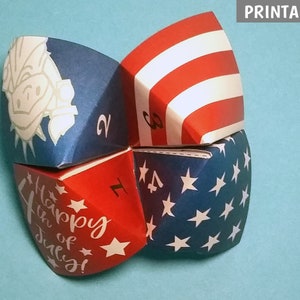 Fourth of July Joke Teller, Independence Day Cootie Catcher, 4th of ...