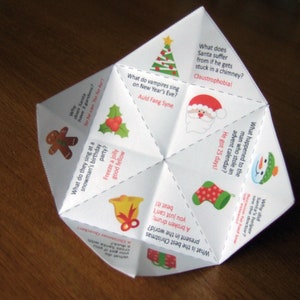 DIGITAL - Christmas Joke Teller (fortune Teller, Cootie Catcher ...