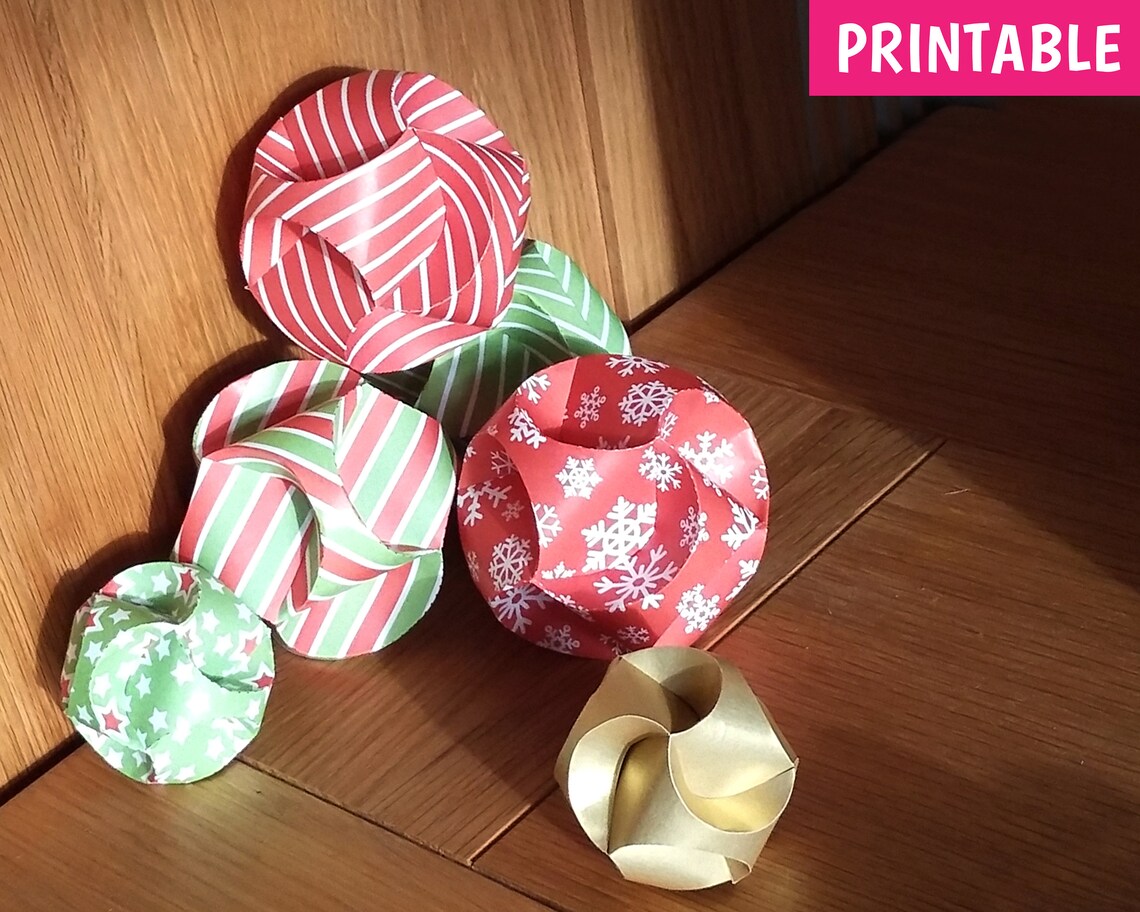 Printable Paper Ornaments - DIY Christmas Baubles, Christmas Decor ...