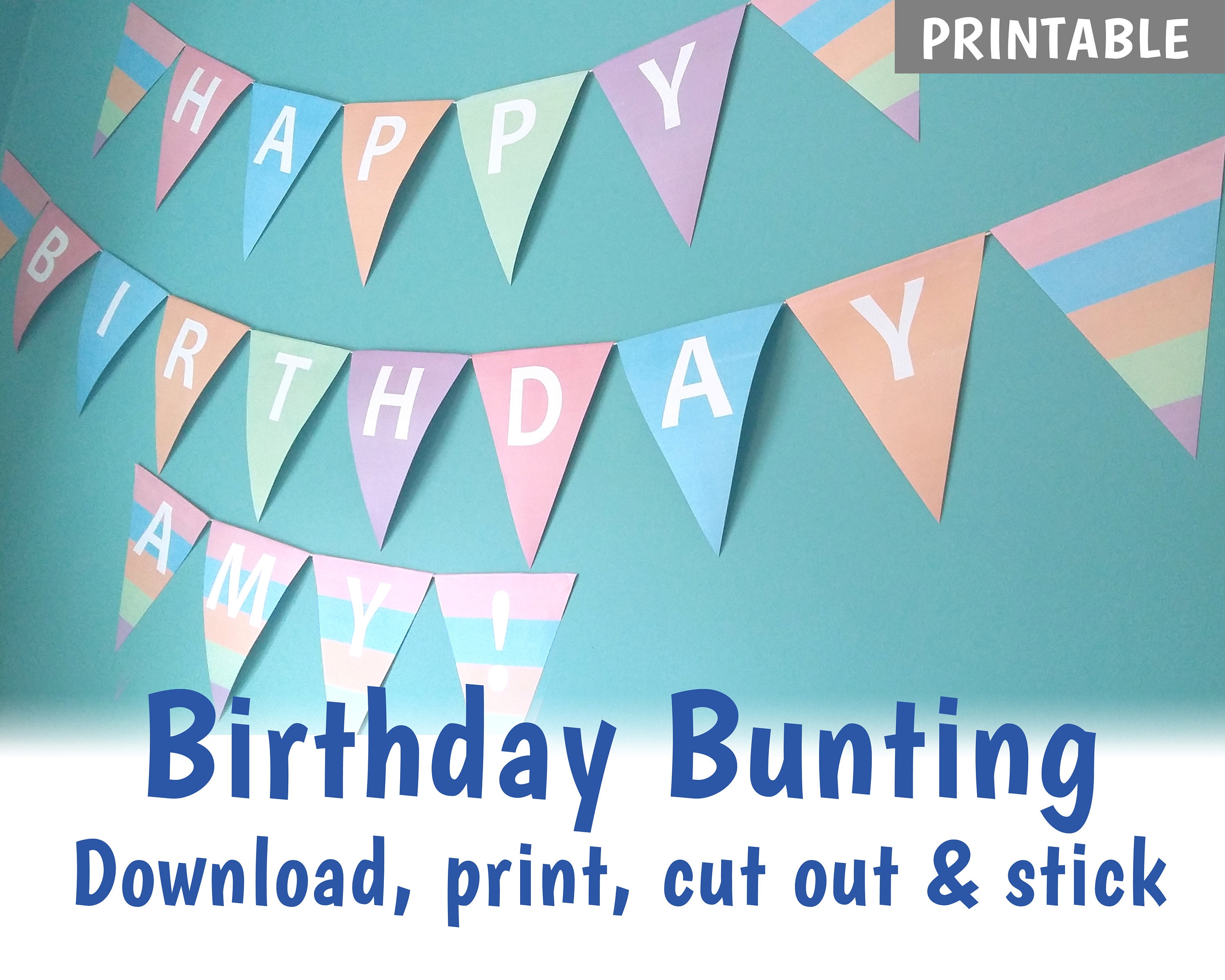 PRINTABLE Birthday Party Decorations Make Your Own Birthday | Etsy