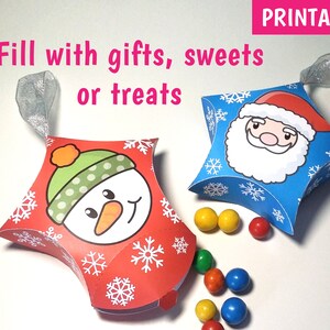 PRINTABLE Christmas Star Gift Boxes, Star-shaped Pillow Boxes ...