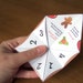 DIGITAL Christmas Joke Teller fortune Teller, Cootie Catcher REINDEER ...