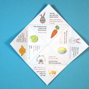 Easter Joke Tellers (fortune Teller, Cootie Catcher) - Easter Favor ...