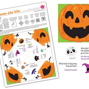 Halloween Joke Tellers (halloween Cootie Catcher, Fortune Teller ...