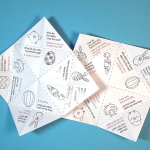 Easter Joke Tellers (fortune Teller, Cootie Catcher) - Easter Favor ...