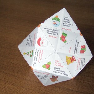 DIGITAL - Christmas Joke Teller (fortune Teller, Cootie Catcher ...