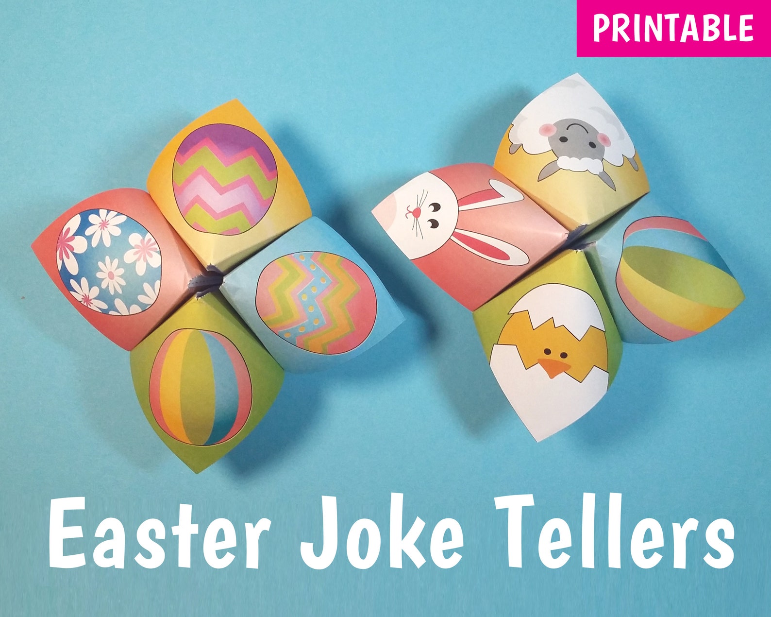Easter Joke Tellers (fortune Teller, Cootie Catcher) - Easter Favor ...