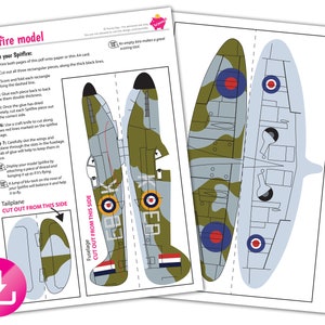 Paper Spitfire - Make Your Own Spitfire Plane - Printable Spitfire ...