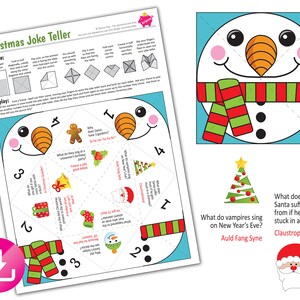 DIGITAL - Christmas Joke Teller (fortune Teller, Cootie Catcher ...