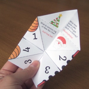 DIGITAL - Christmas Joke Teller (fortune Teller, Cootie Catcher ...