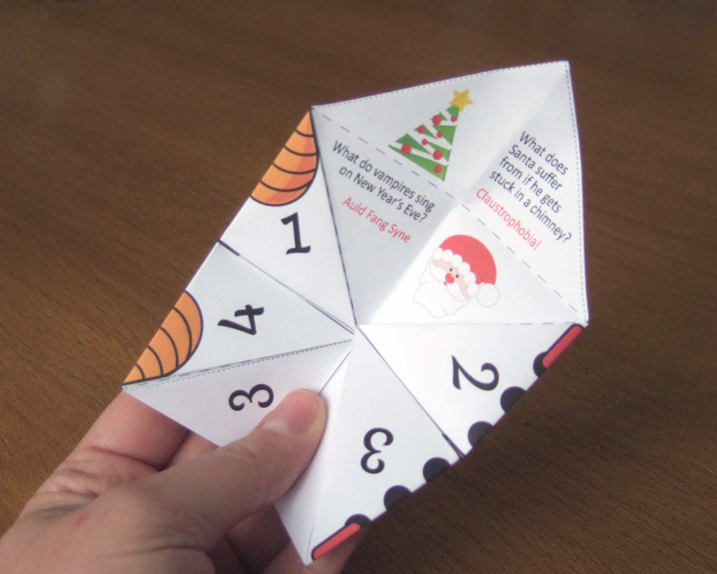 DIGITAL - Christmas Joke Teller (fortune Teller, Cootie Catcher ...