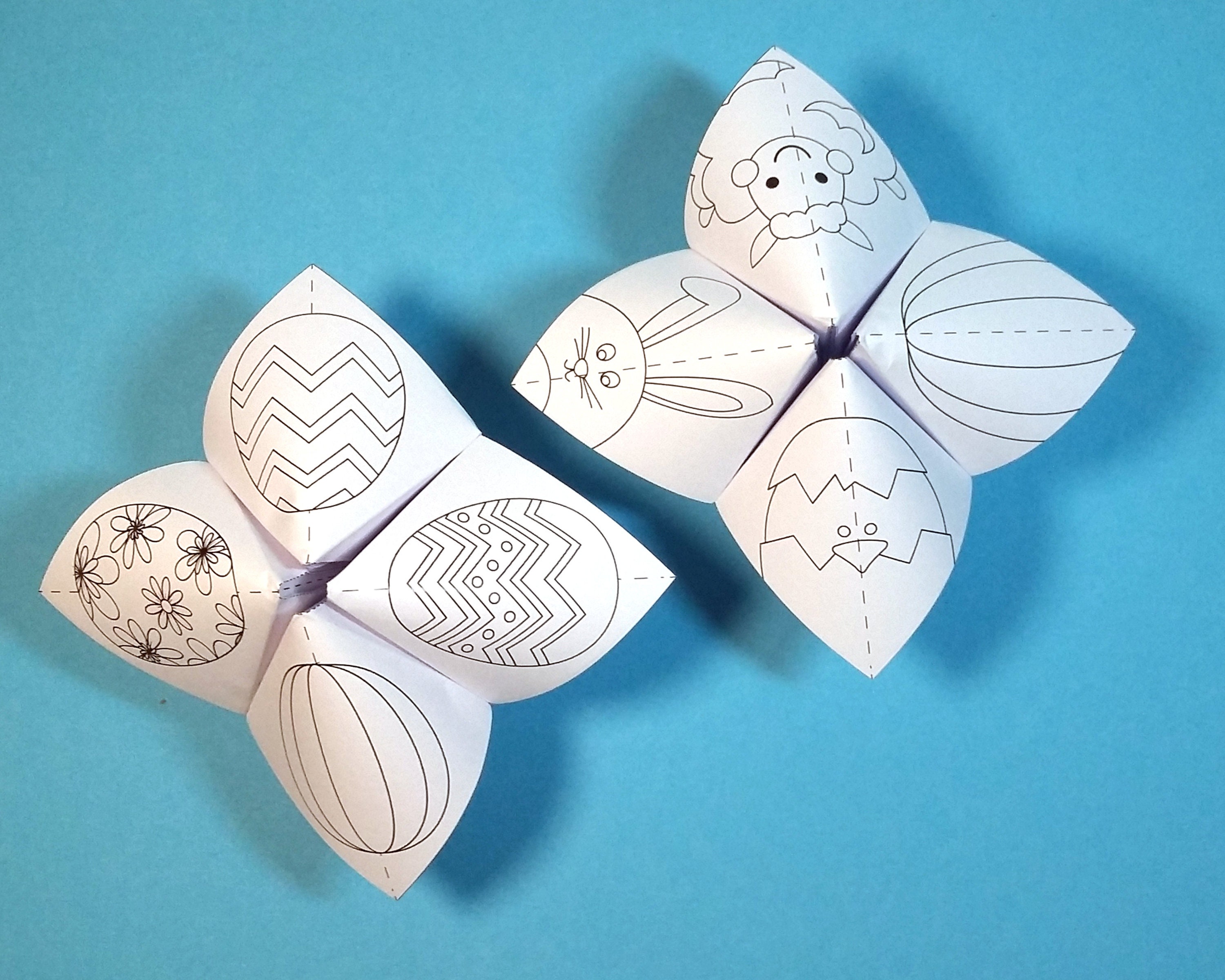 Easter Joke Tellers fortune Teller Cootie Catcher Easter - Etsy