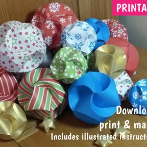 Printable Paper Ornaments - DIY Christmas Baubles, Christmas Decor ...