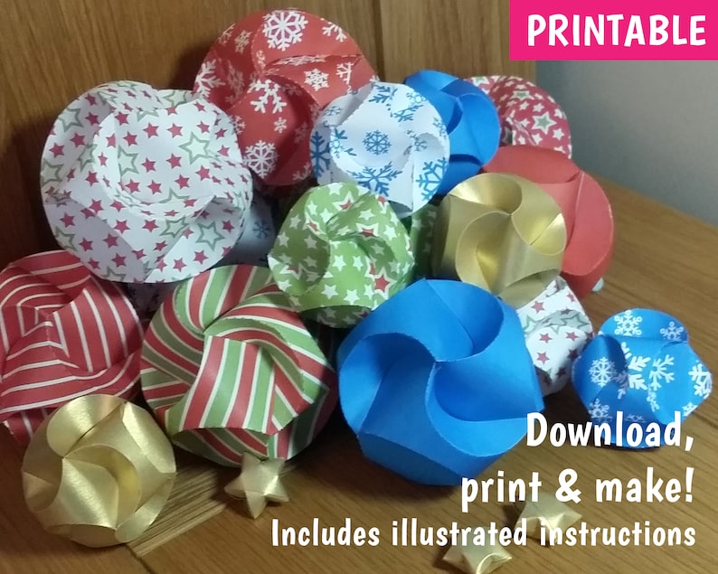 Printable Paper Ornaments - DIY Christmas Baubles, Christmas Decor ...