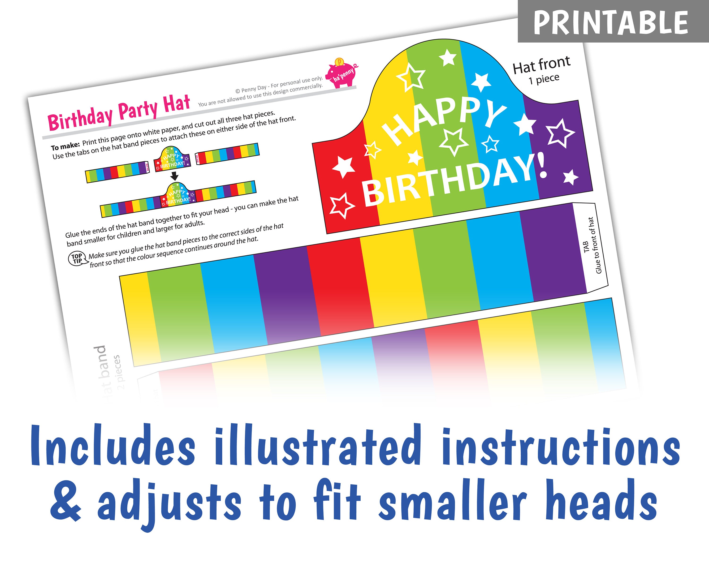 PRINTABLE Birthday Party Decorations, Make Your Own Birthday Bunting ...