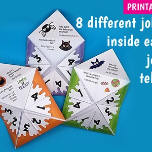 Halloween Joke Tellers (halloween Cootie Catcher, Fortune Teller ...