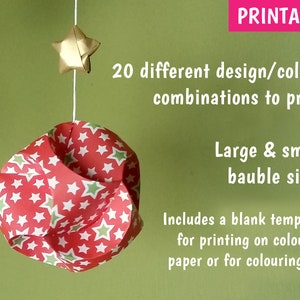 Printable Paper Ornaments - DIY Christmas Baubles, Christmas Decor ...