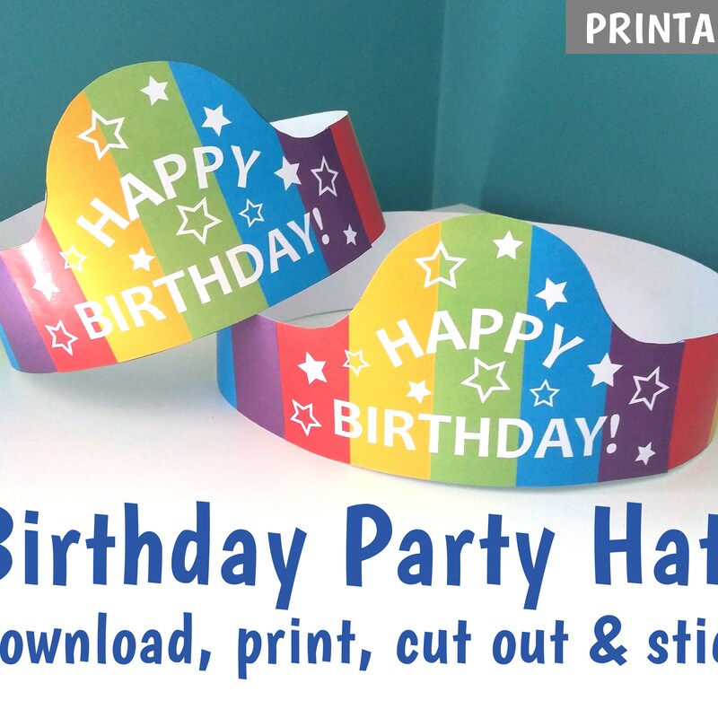 Rainbow Party Hat - Etsy