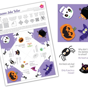 Halloween Joke Tellers (halloween Cootie Catcher, Fortune Teller ...