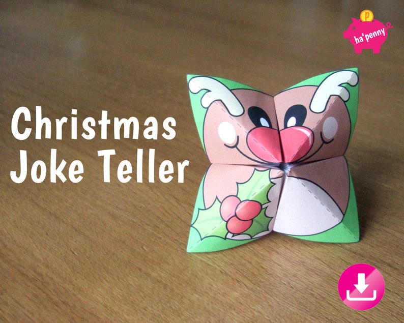 DIGITAL Christmas Joke Teller Fortune Teller Cootie | Etsy