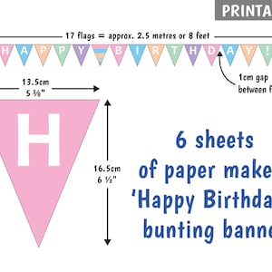 PRINTABLE Birthday Bunting, Make Your Own Personalised Birthday Banner ...
