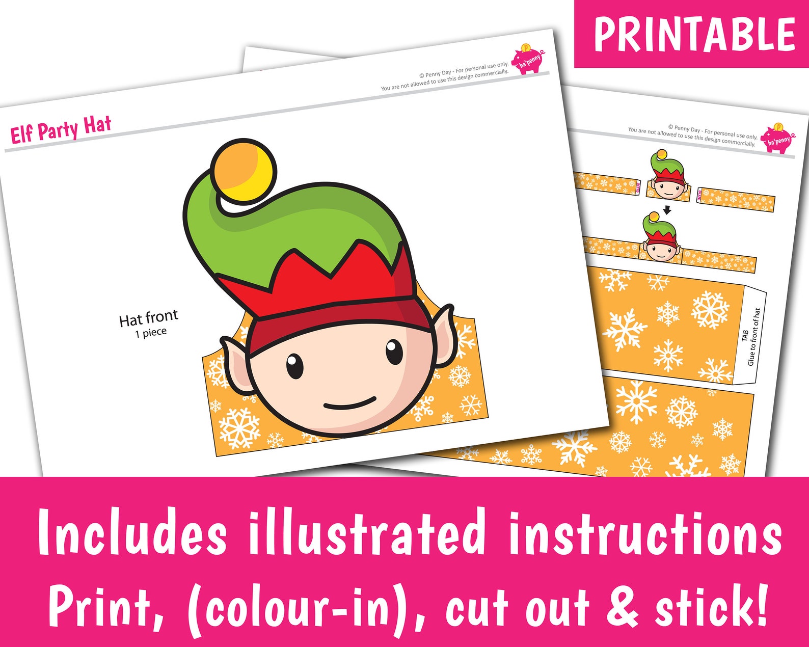 PRINTABLE Christmas Crowns, Make Your Own Christmas Party Hats ...