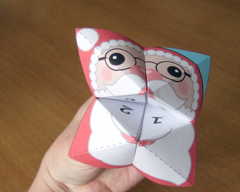 DIGITAL Christmas Joke Teller fortune Teller Cootie - Etsy