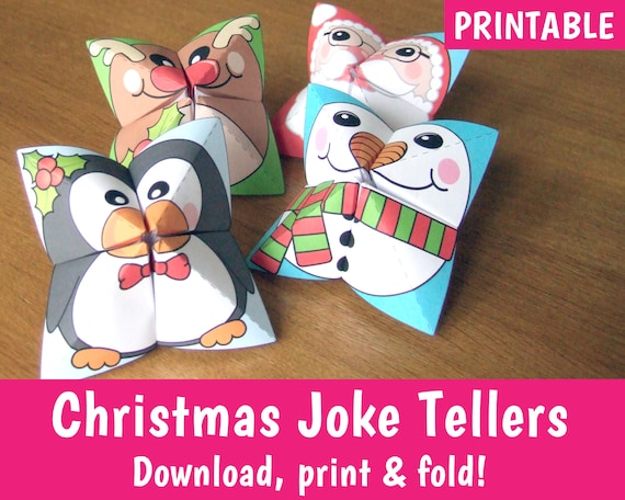 Christmas Joke Teller christmas Cootie Catcher Fortune - Etsy