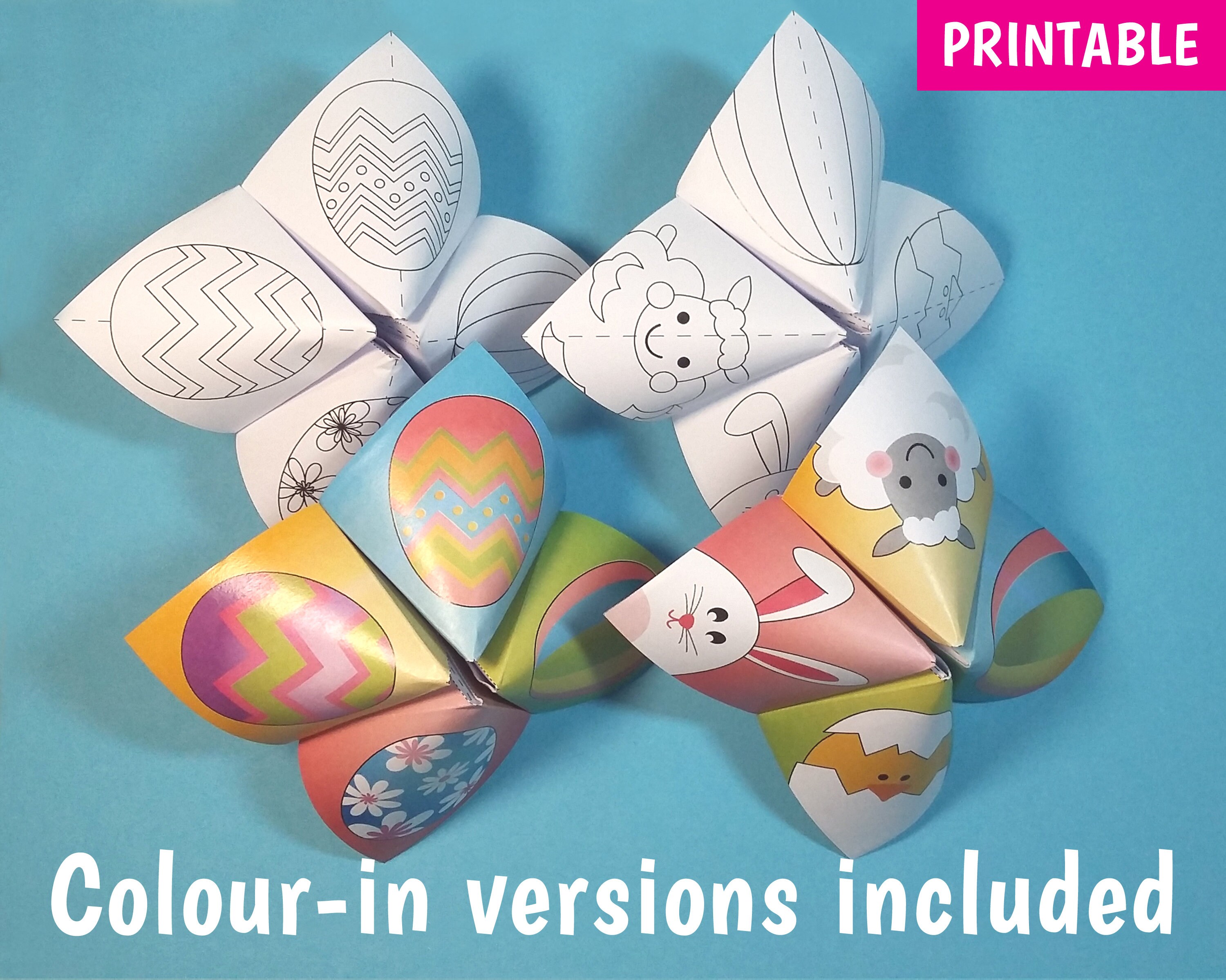 Easter Joke Tellers (fortune Teller, Cootie Catcher) - Easter Favor ...