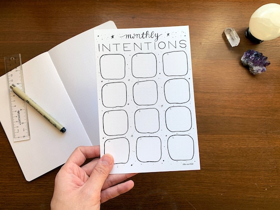 Monthly Intentions PRINTABLE | Etsy