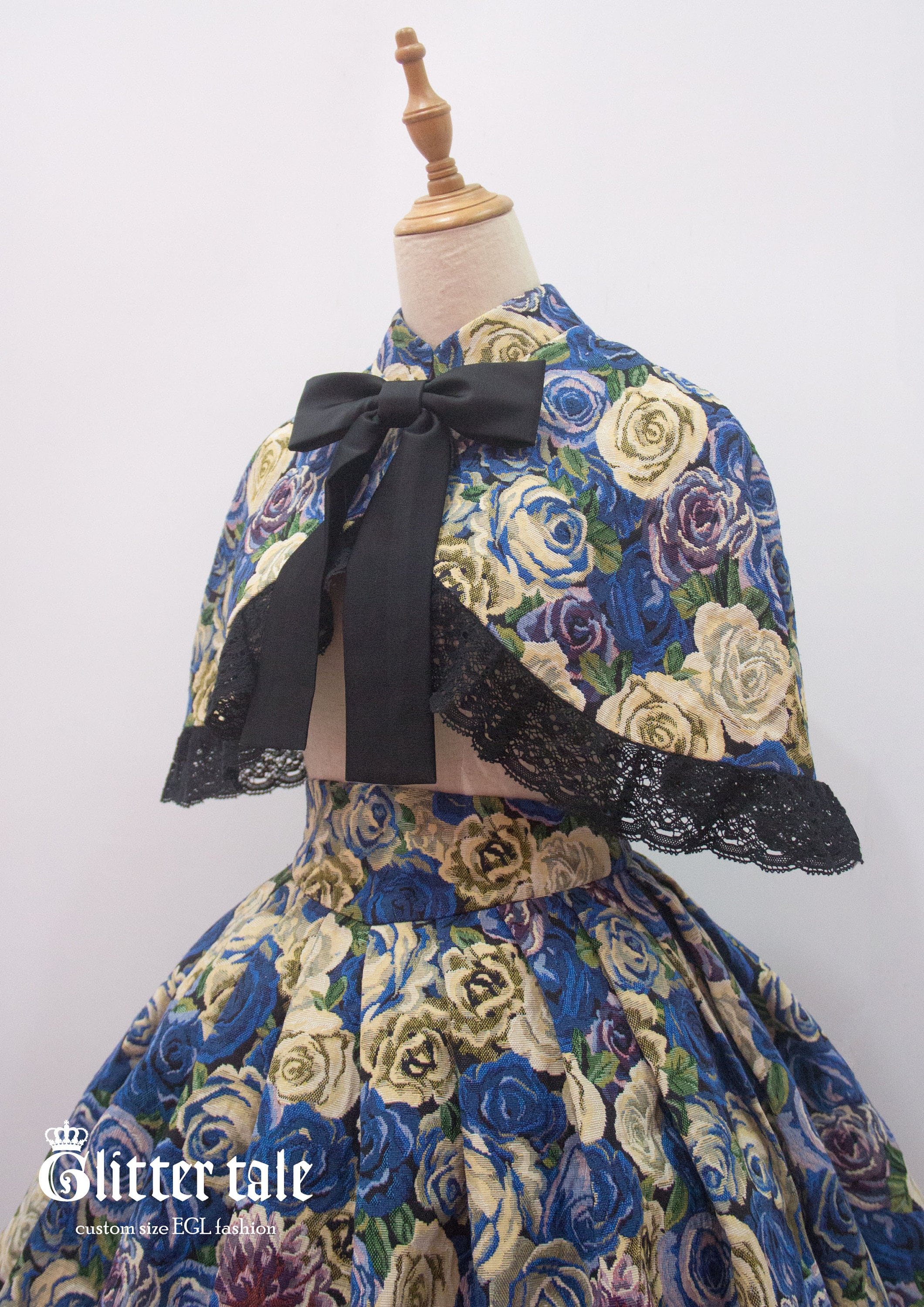 Gobelin Cape Skirt Set Old School Classic Lolita Floral Print - Etsy