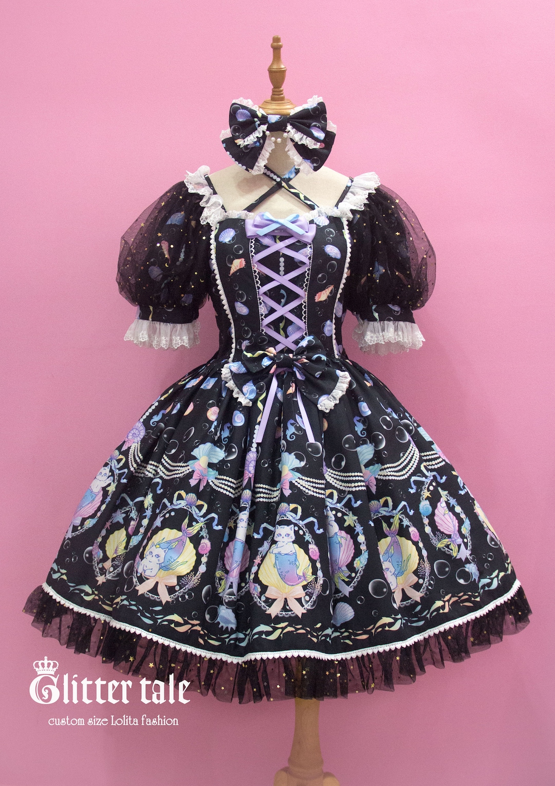 Custom Size Sweet Lolita EGL Cat Mermaid Kawaii OP Dress - Etsy
