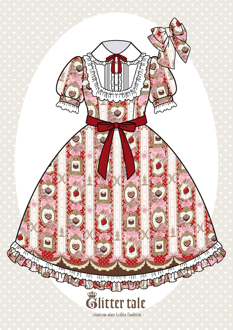 Custom Size and Color Classic Lolita OP Dress Chocolate Museum - Etsy