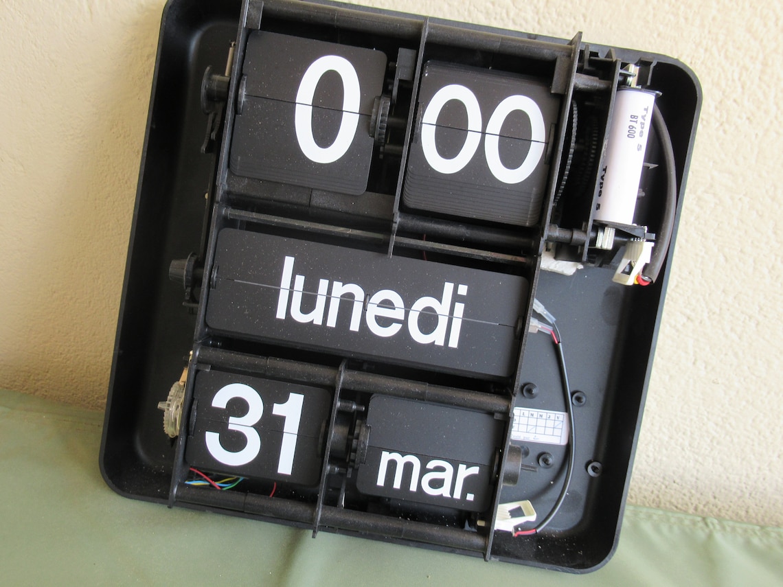 Vintage ORIGINAL With BODET Flip Clock Tags SOLARI Style - Etsy