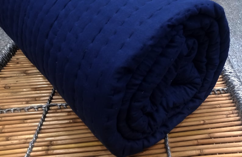 New Plain Blue Color Cotton Quilt Reversible Handmade Quilt - Etsy