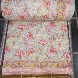 New Indian Handmade Bedspread Quilt Reversible Quilt Soft | Etsy