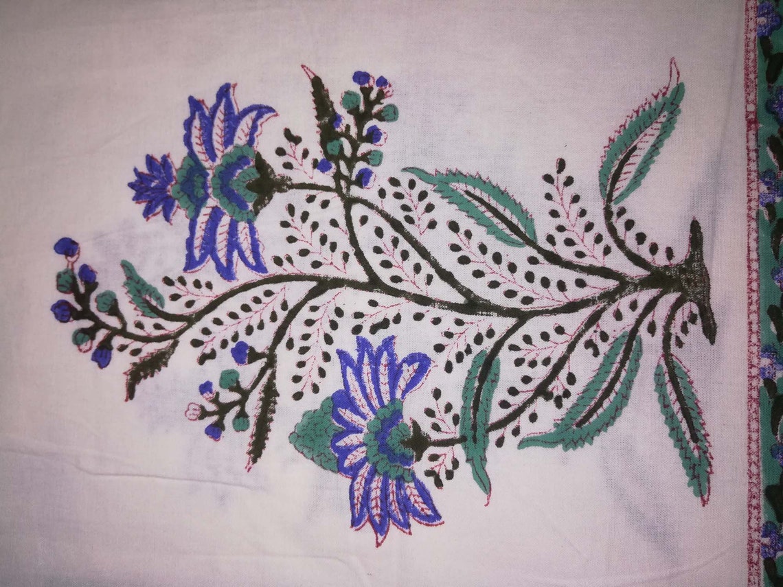New Indian Buta Print Flat Sheet Bedspread Blanket Throw Home - Etsy