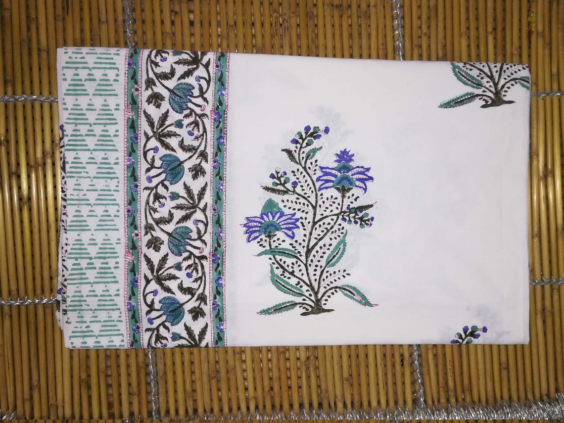 New Indian Buta Print Flat Sheet Bedspread Blanket Throw Home - Etsy