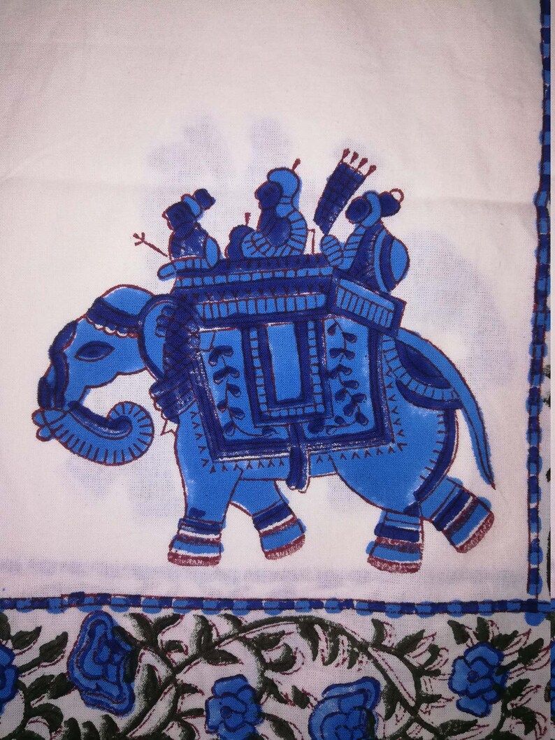 Jaipuri Hand Block Print Cotton Flat Sheet Handmade Bed sheet | Etsy