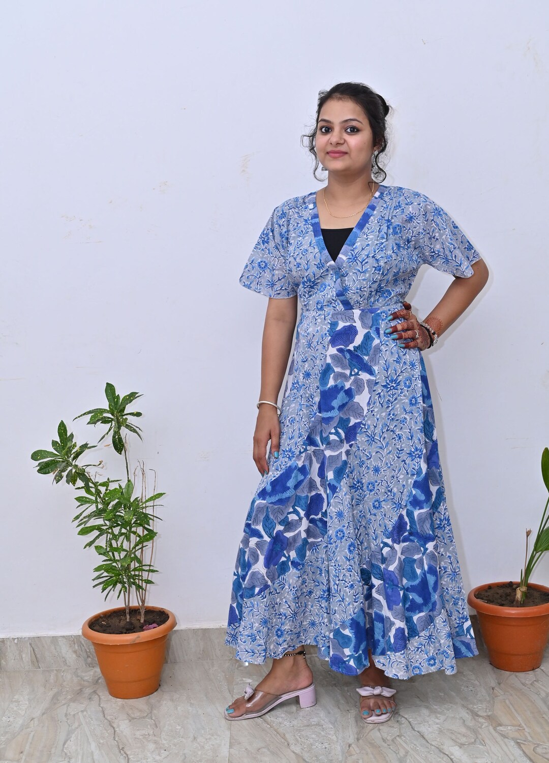 Hand Print Dress Hand Block Cotton Dress Indian Print Dress Cotton ...