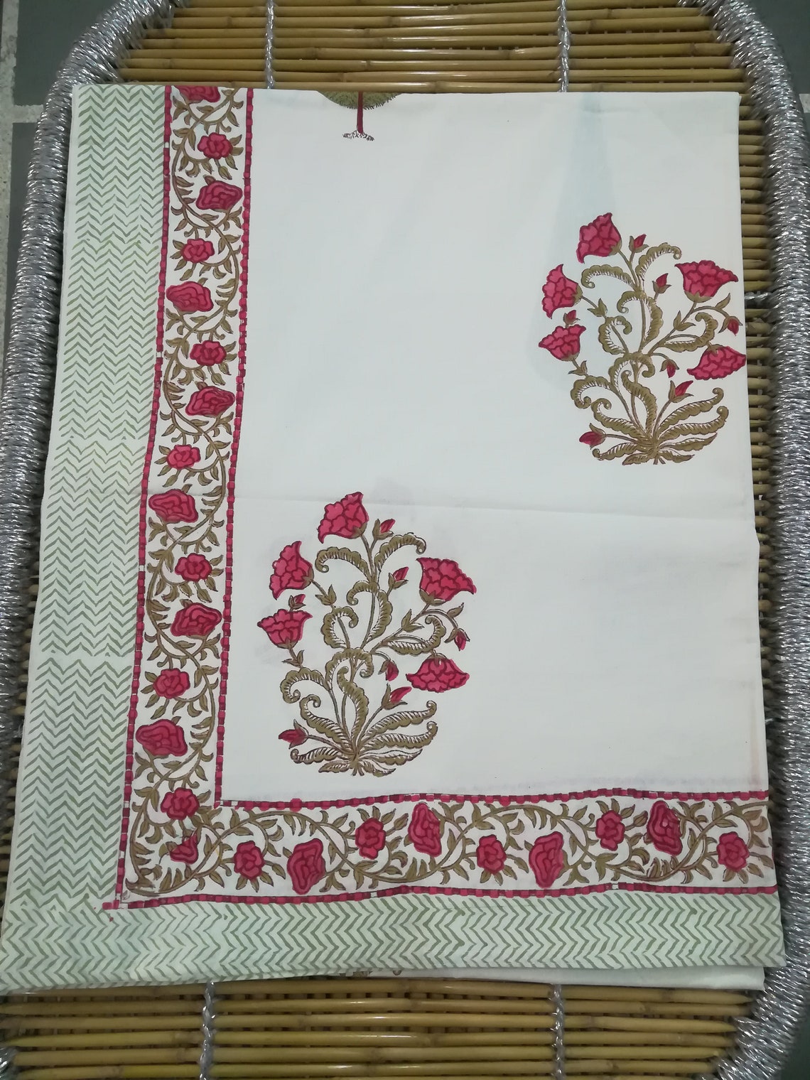 Hand Block Print Bed Sheet Bedding Blanket Floral Print Bed | Etsy