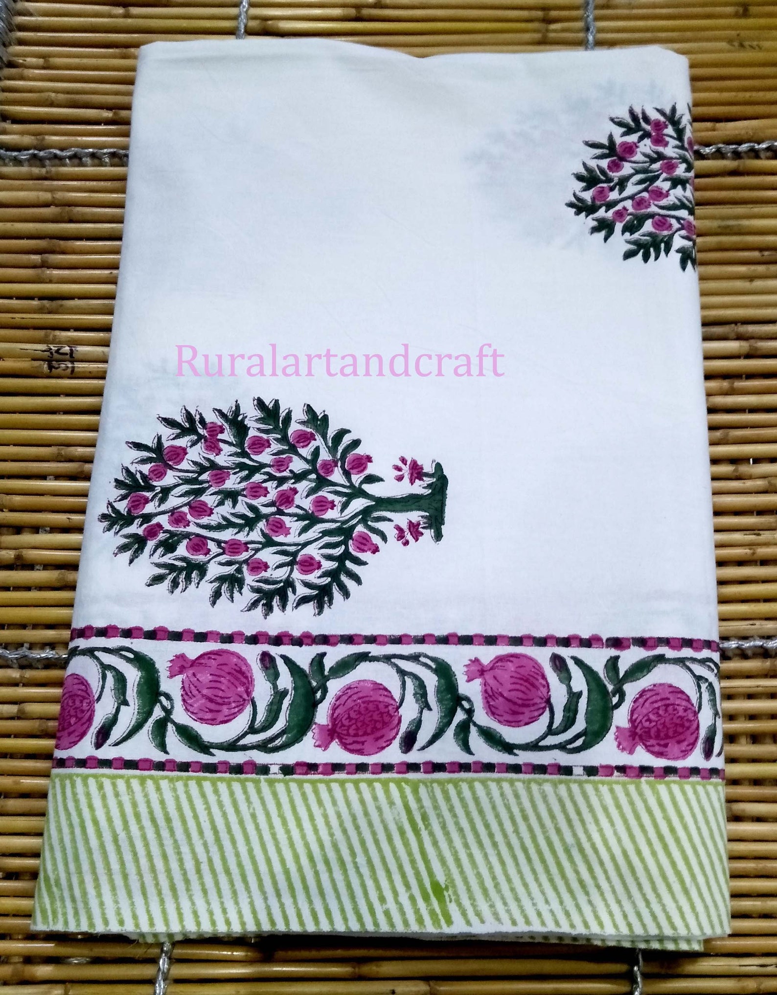 New Block Print Bed Sheet Bedding Blanket Floral Print Bed | Etsy