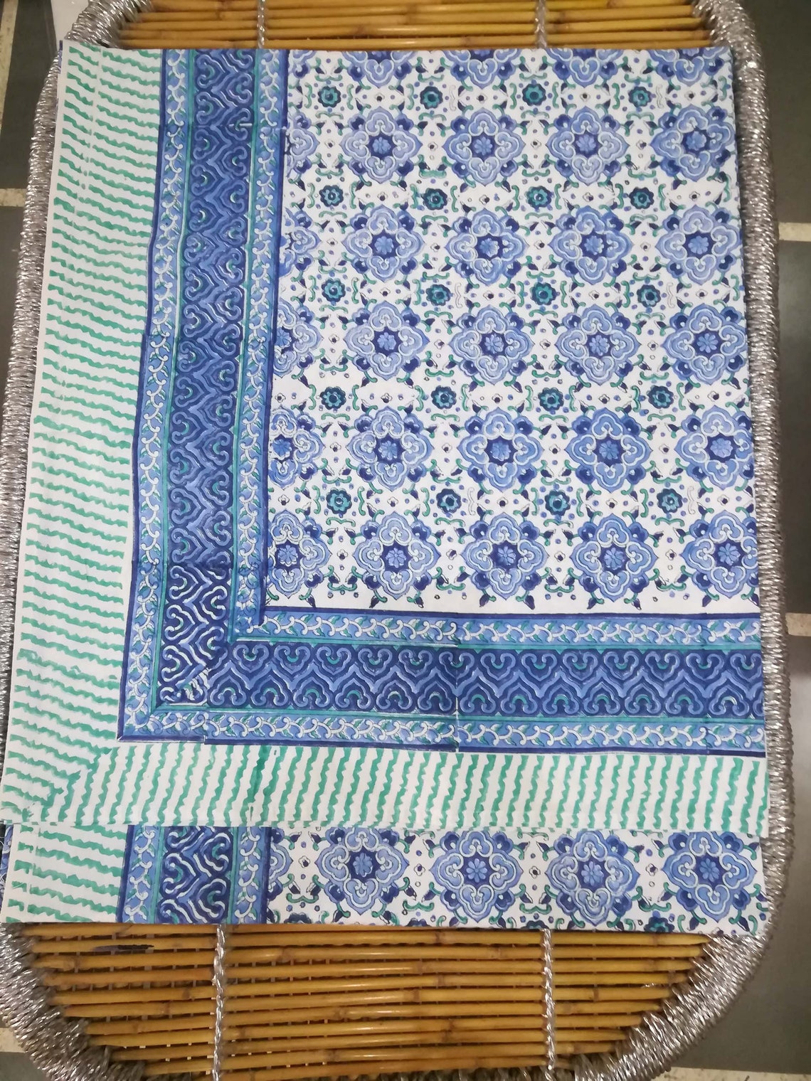 Indian Hand Block Print Bedspread Blanket Throw Home Decor - Etsy