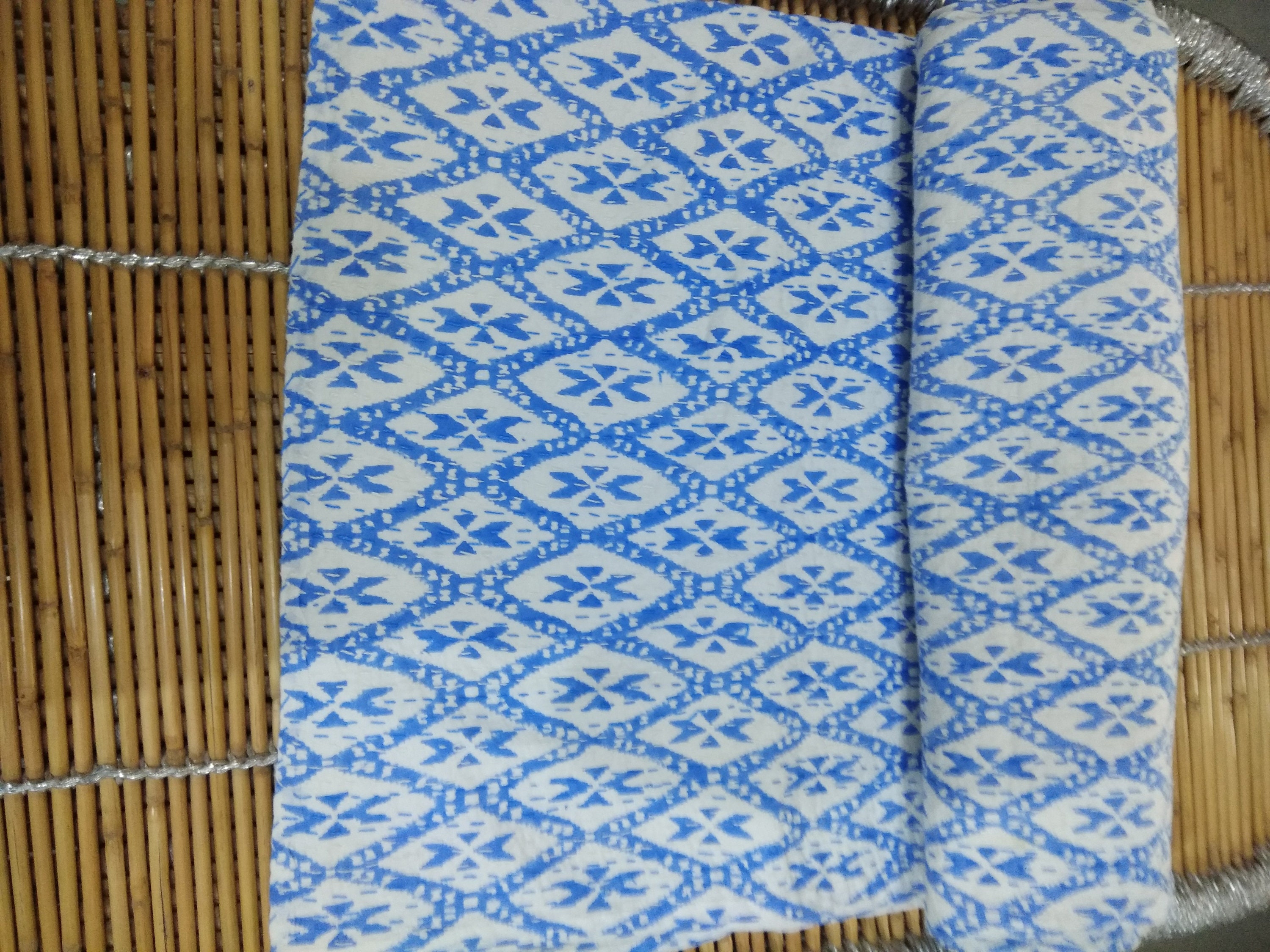 Three Size Bed Available Ikat Hand Block Print Kantha Quilt - Etsy