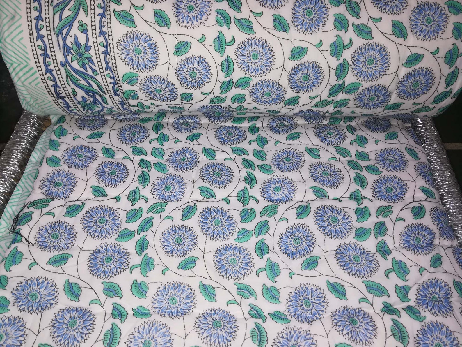 New Hand Block Print Bedspread Quilt Reversible Quilt Soft - Etsy