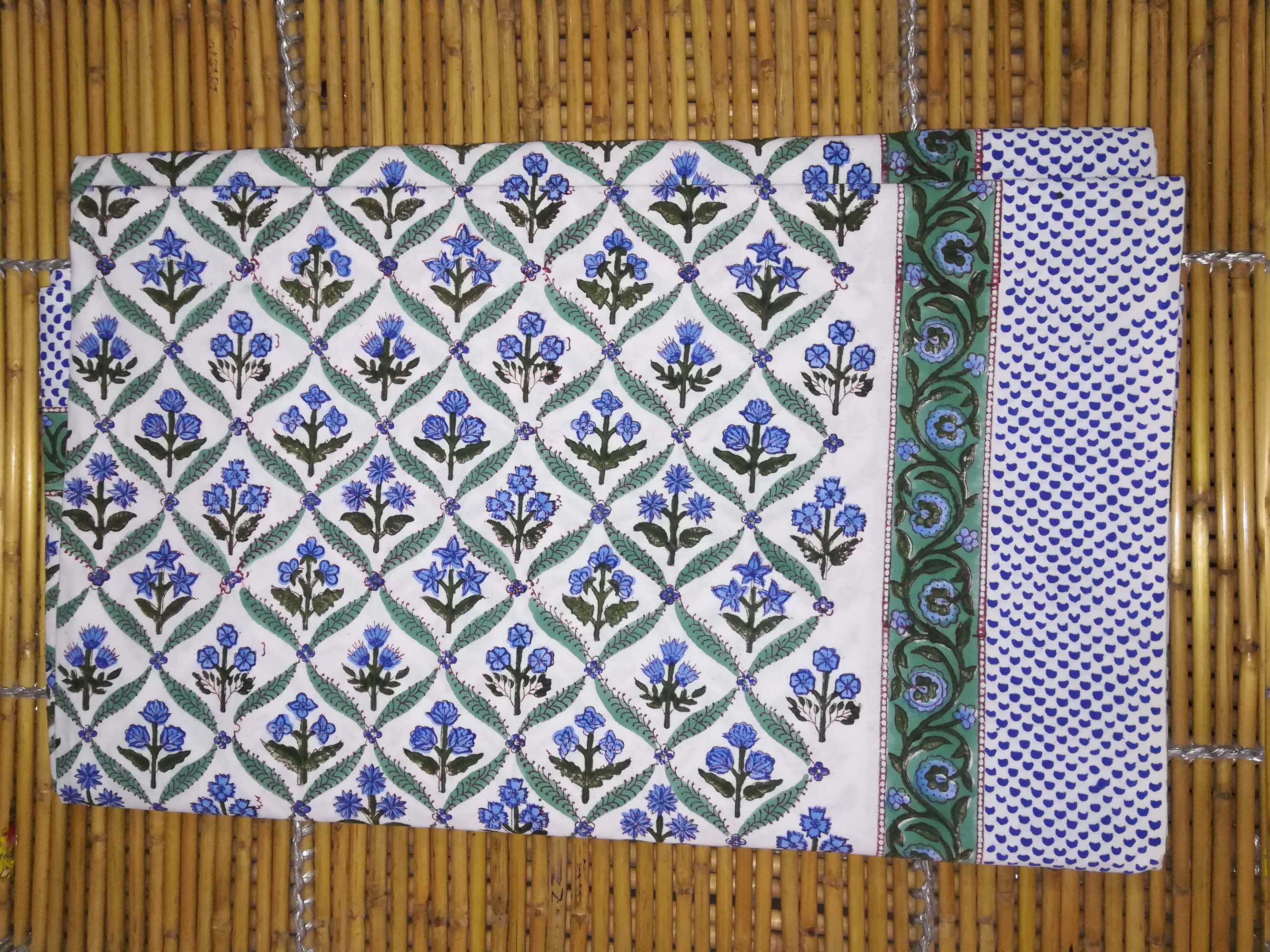 New Hand Block Print Cotton Flat Sheet Handmade Bed Sheet Hand - Etsy