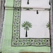 Indian Hand Block Print Palm Tree Flat Sheet Cotton Bed Cover Bed Sheet ...